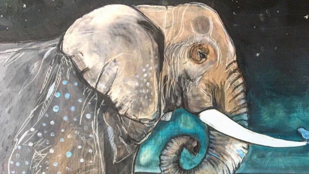 Stylized African Animals in Acrylic - Nevada Museum of Art